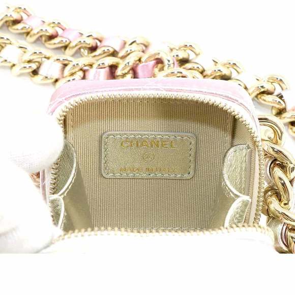 CHANEL | Bags | Chanel Matelasse Chain Shoulder Bag Leather Pink Silver ...